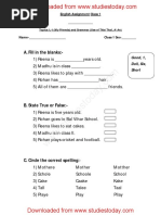 Math Worksheet Class 1 (Addition Up To 10) | PDF | Teaching Mathematics ...