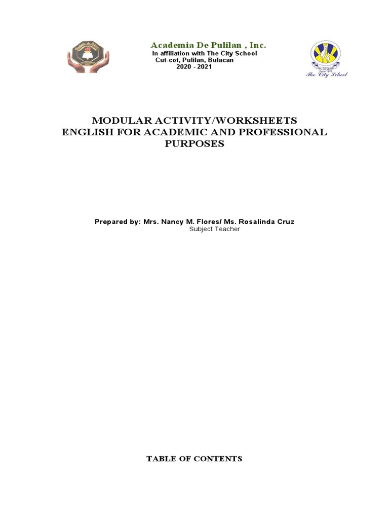 Module English For ACAD | PDF