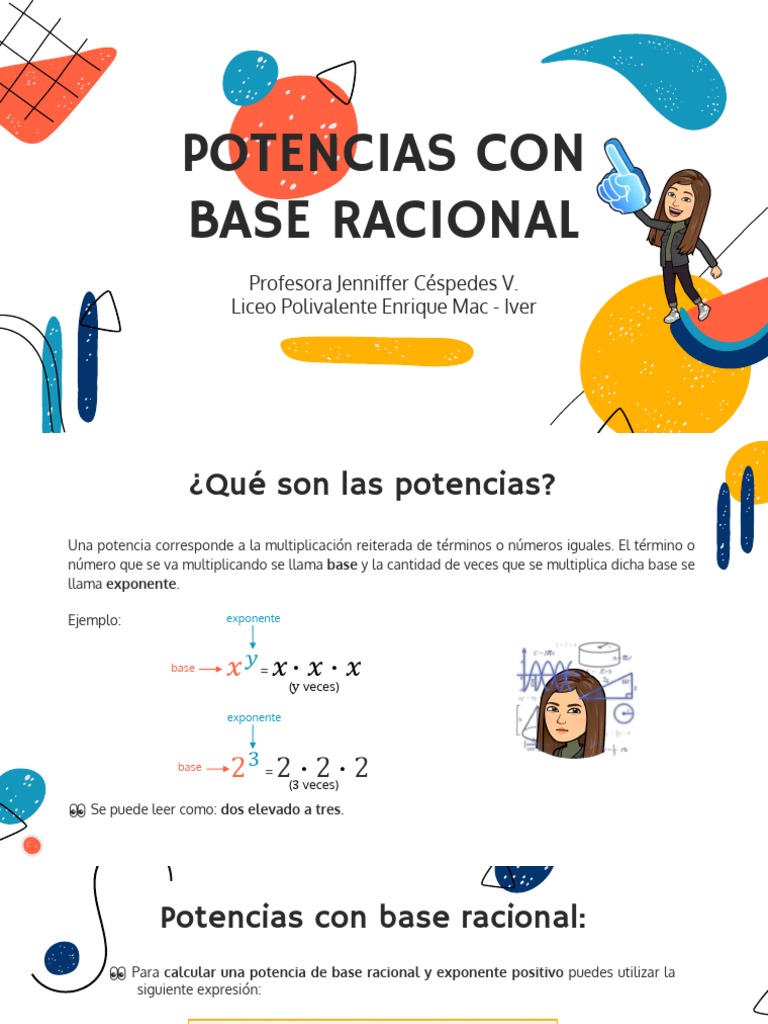 Potencias con Base Racional: Propiedades y Ejemplos | PDF | Métodos y ...