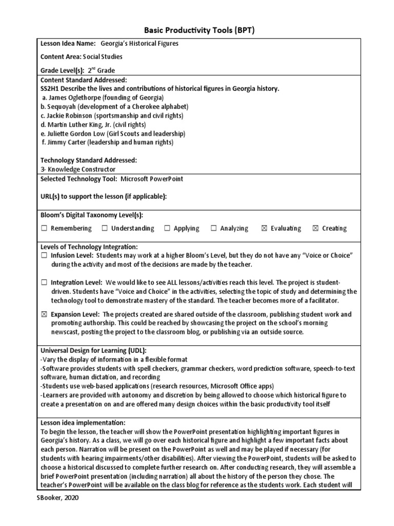 2nd Grade Georgia Historical Figures Lesson | PDF | Art | Computers