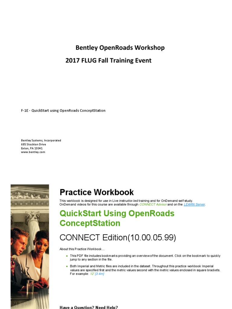 F1E - QuickStart Using OpenRoads ConceptStation | PDF | Interchange (Road) | Icon (Computing)