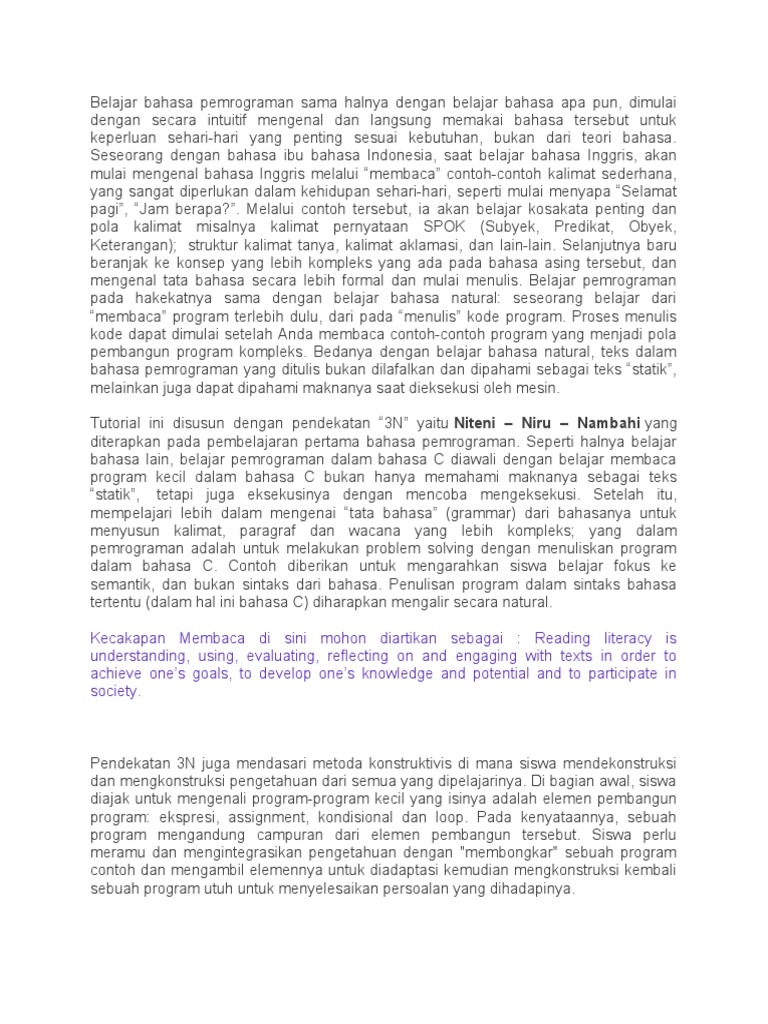 Belajar Bahasa Pemrograman | PDF