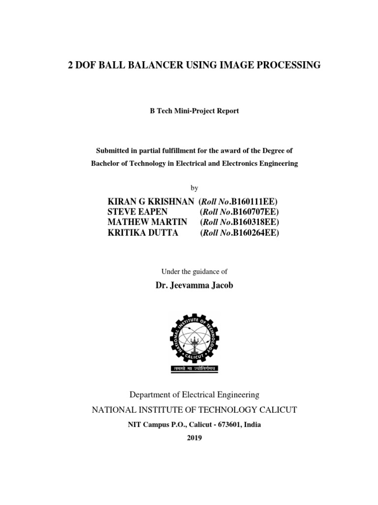 Mini Project Report PDF | PDF | Arduino | Control Theory