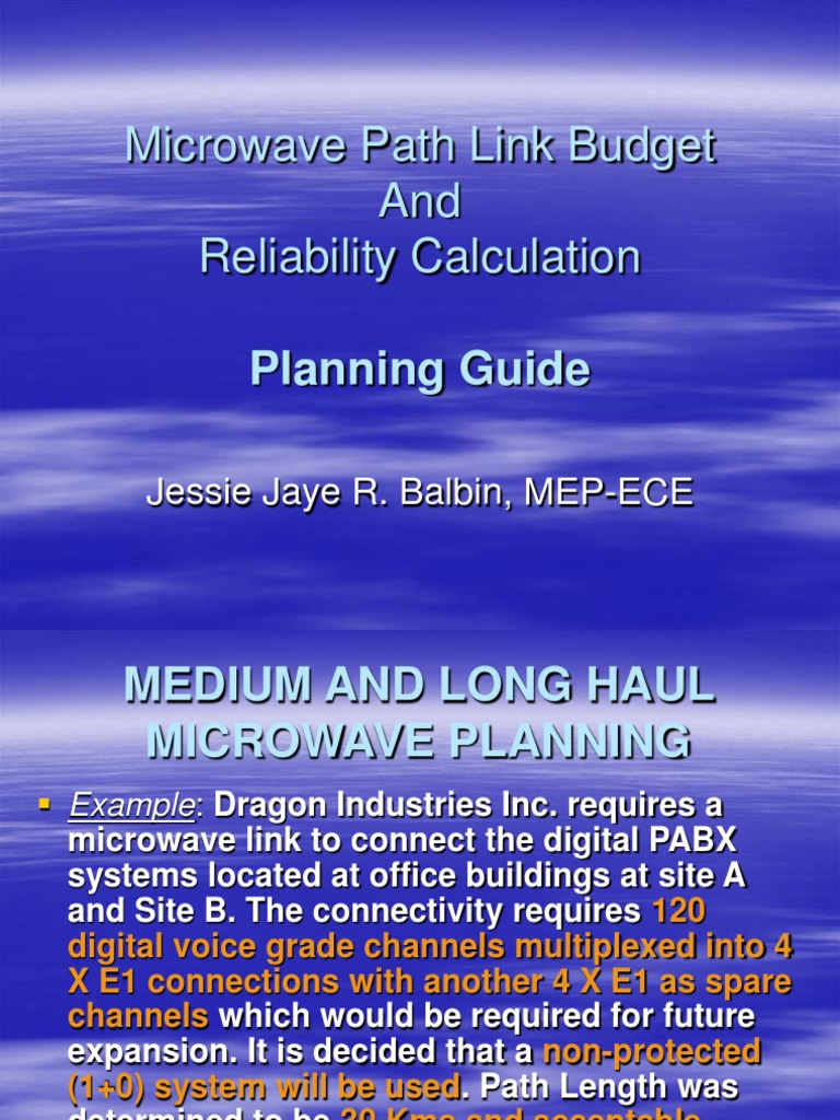Microwave Path Planning Guide PDF | PDF | Antenna (Radio) | Radio