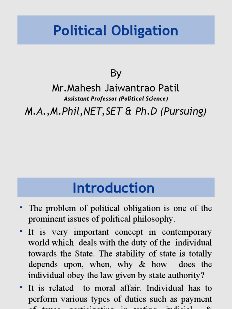 Political Obligation Explained | PDF