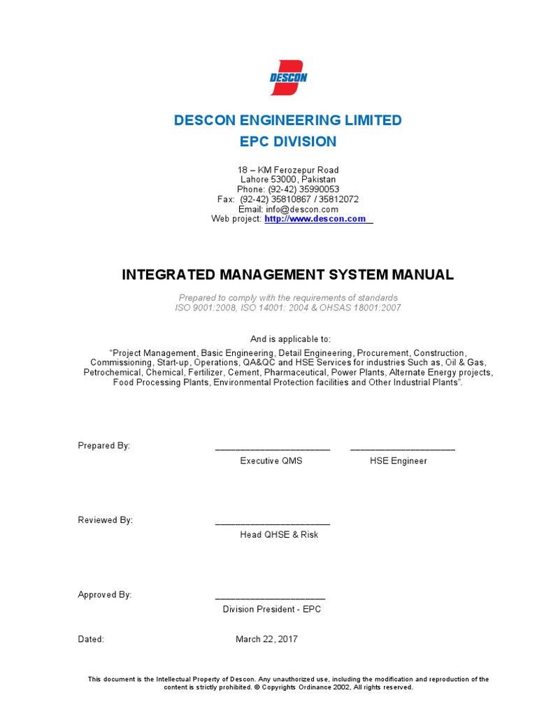 EPC Division IMS Manual | PDF | Technology & Engineering
