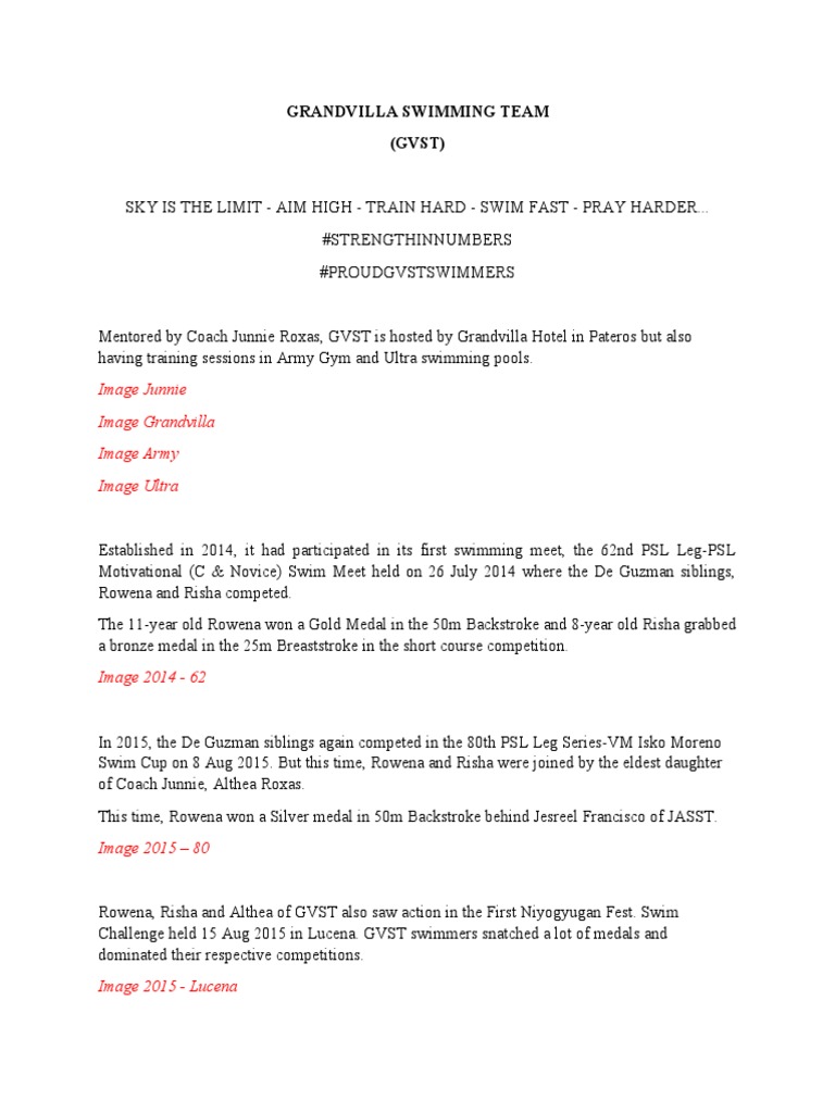 Grandvilla Swimming Team (GVST) : Image Junnie Image Grandvilla Image ...