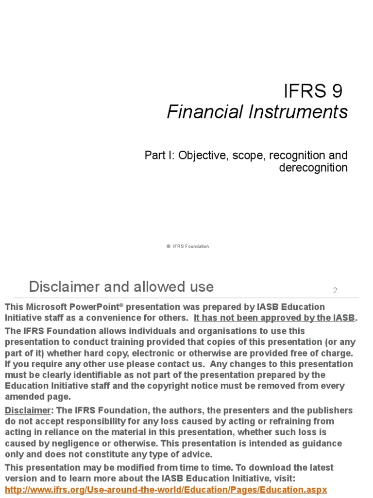IFRS 9-Part 1-Intro-CPD-November 2015 | PDF
