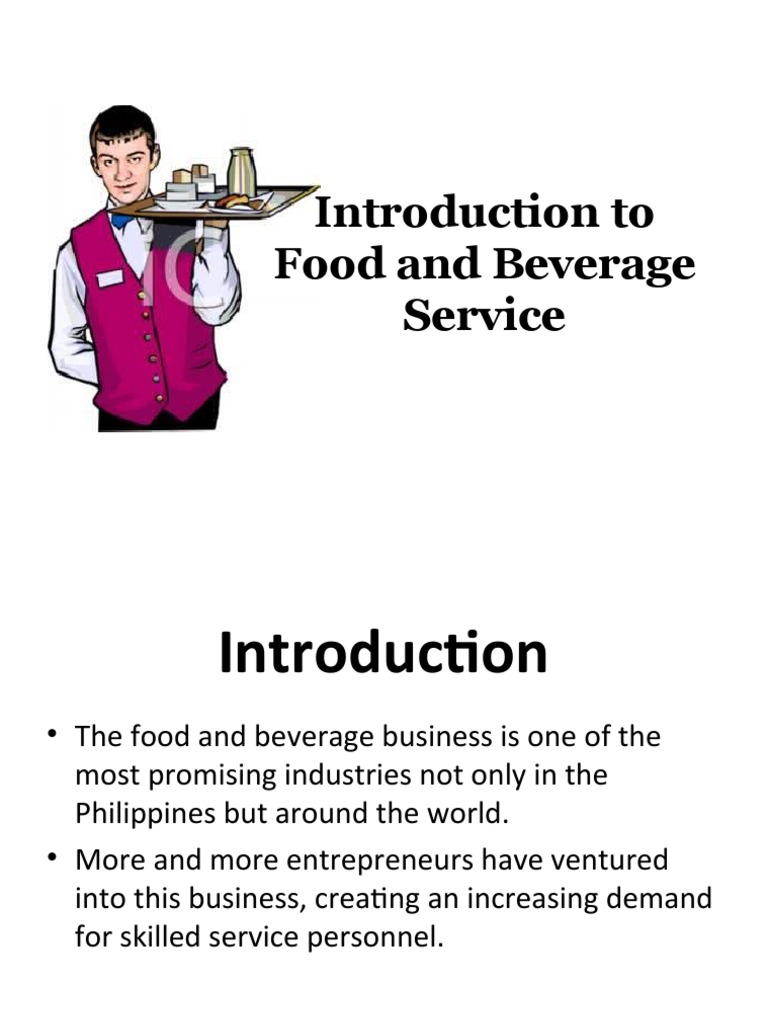 Introduction To Food and Beverage Service | PDF