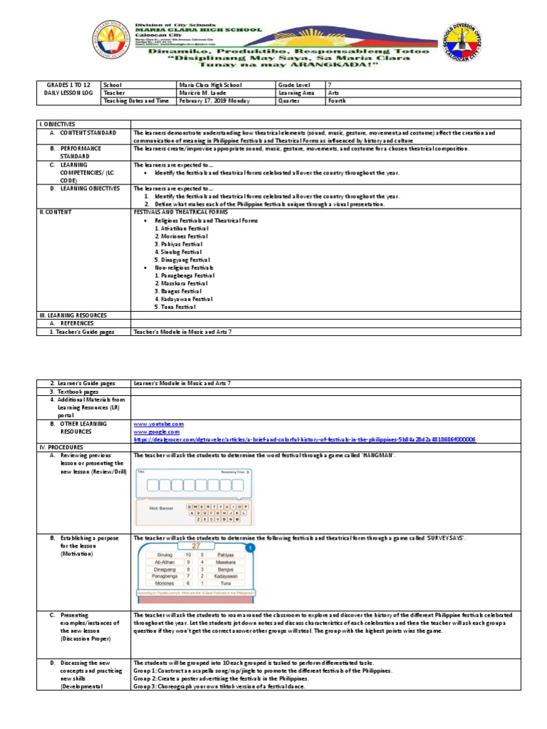 DLP ARTS 4th Quarter | PDF