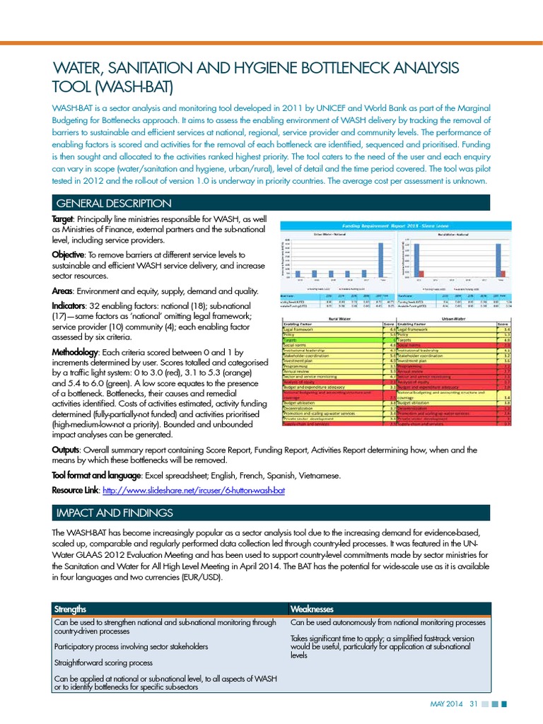 WASH-BAT: Bottleneck Analysis Tool | PDF