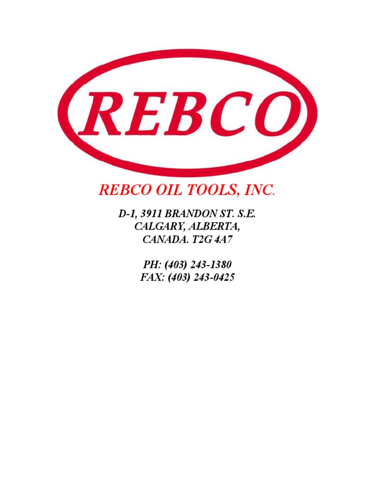 Rebco Oil Tools Inc PDF | PDF