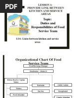 Catering Services Organizational Chart | PDF | Sales | Human Resources