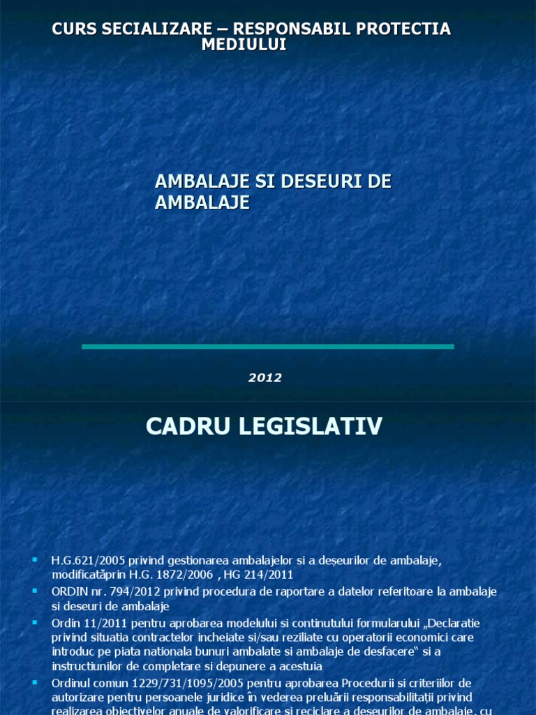 Ambalaje Si Deseuri de Ambalaje | PDF