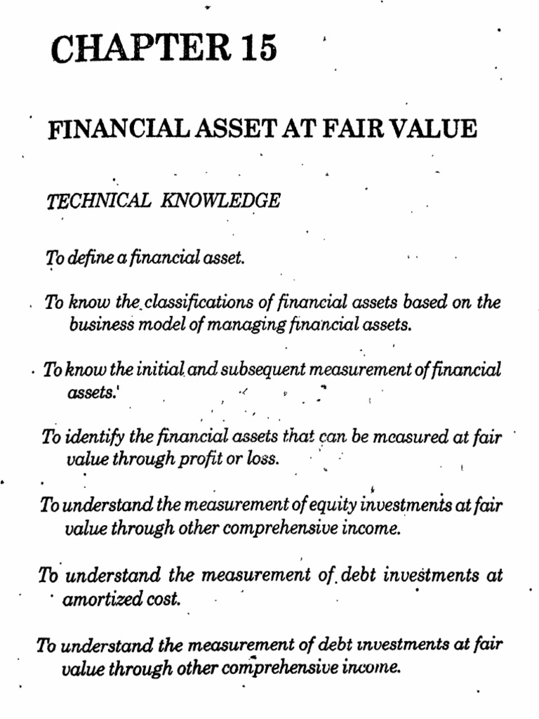 Chapter 15 Financial Asset At Fair Value Pdf Financial Economics