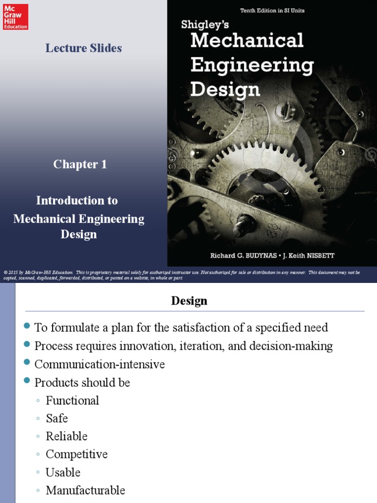 CH - 1 - Design Shigley - 1 | PDF