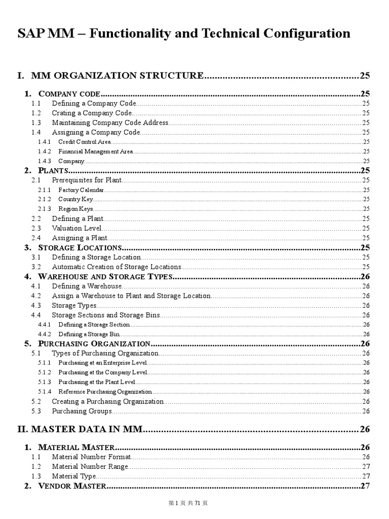 SAP MM - Functionality and Technical Configuration | PDF