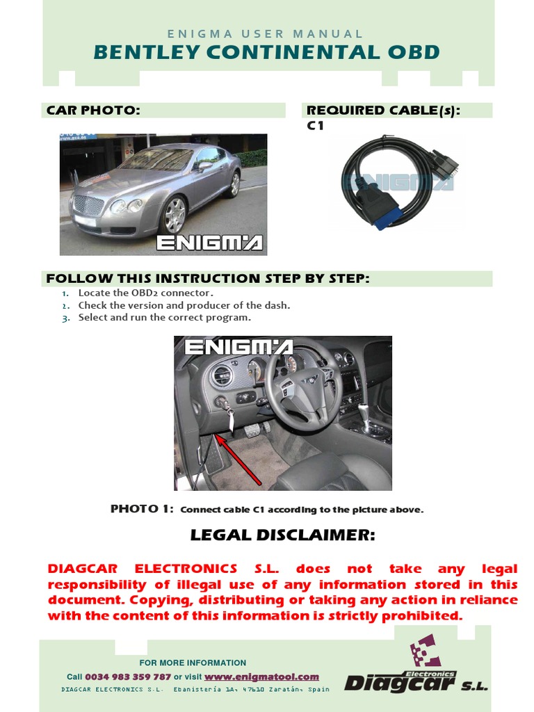 Bentley Continental Obd PDF | PDF
