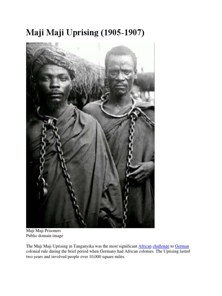 Maji Maji Uprising PDF | PDF
