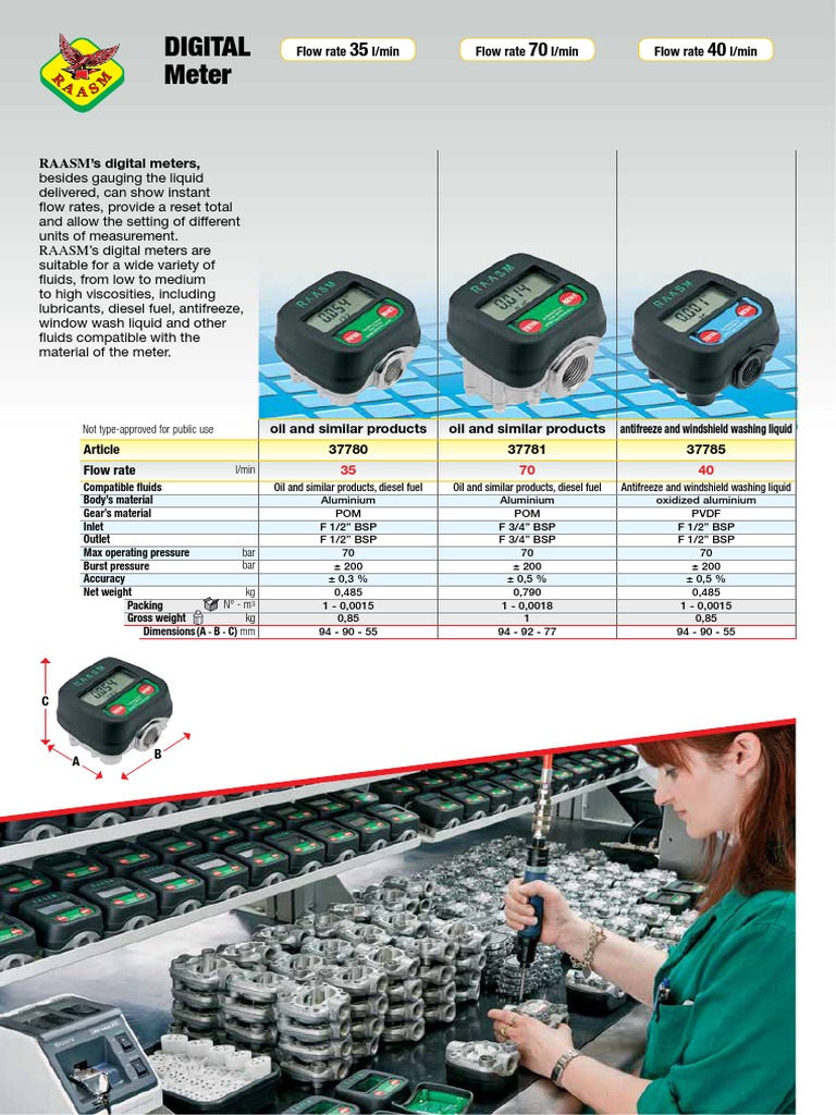 Digital Meter: RAASM's Digital Meters | PDF | Flow Measurement | Fluid ...