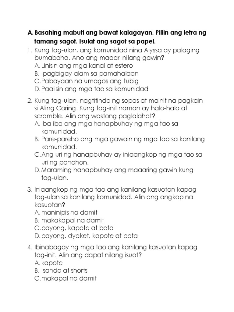 Panahon at Kalamidad | PDF