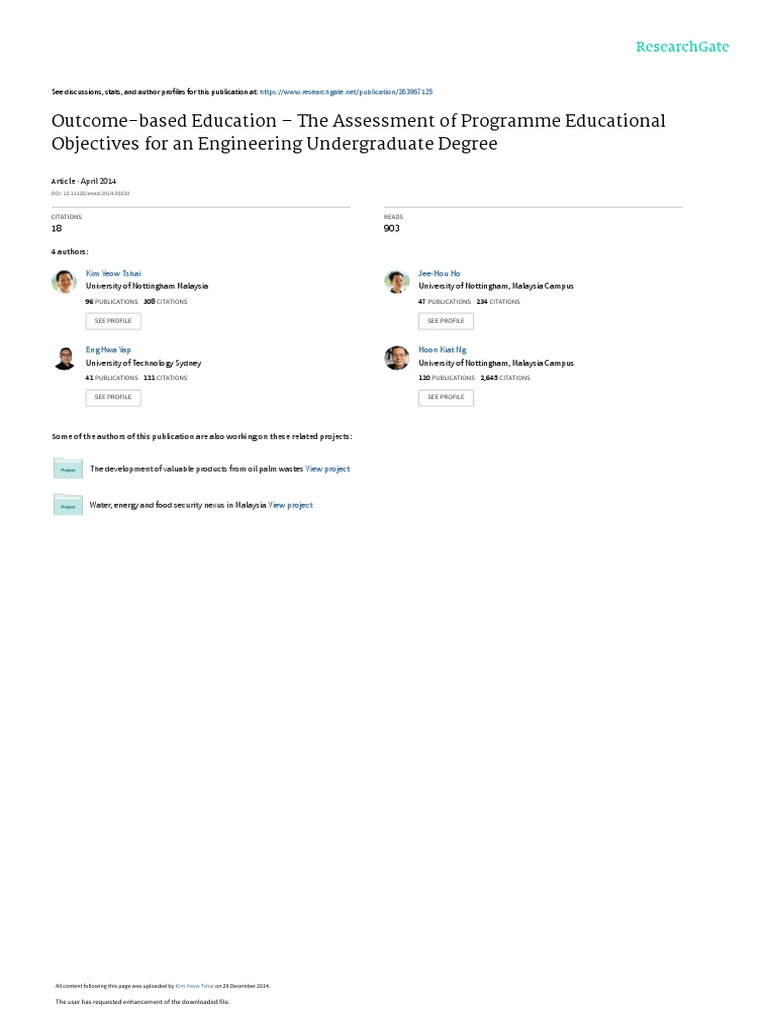 PEO Assessment PDF | PDF