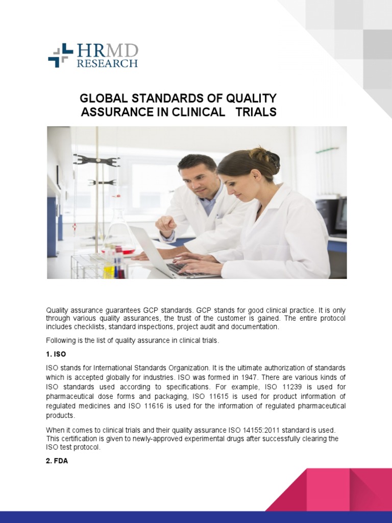 Global Standards of Quality Assurance in Clinical Trials | PDF