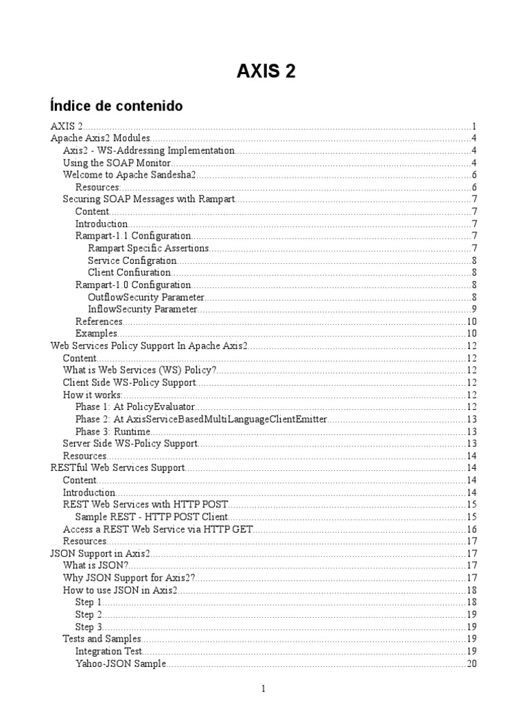 Official Documentation (Ws Apache Org) - Axis2 - Part 2 | PDF ...