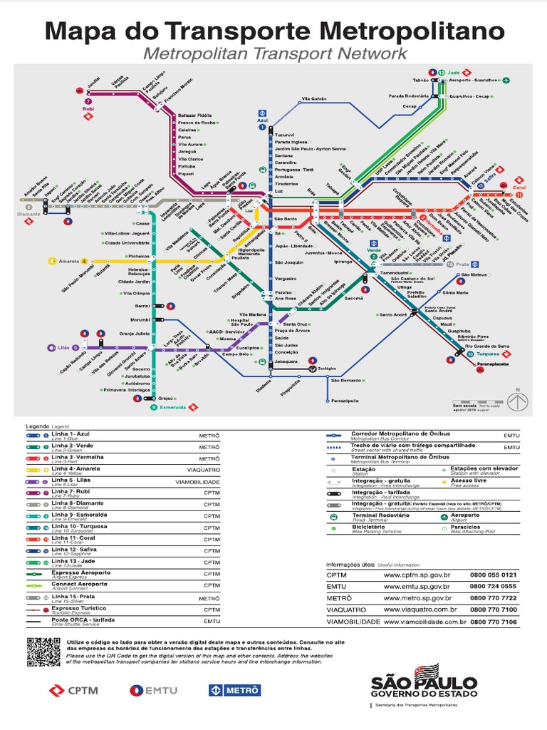 Mapa Da Rede Metro