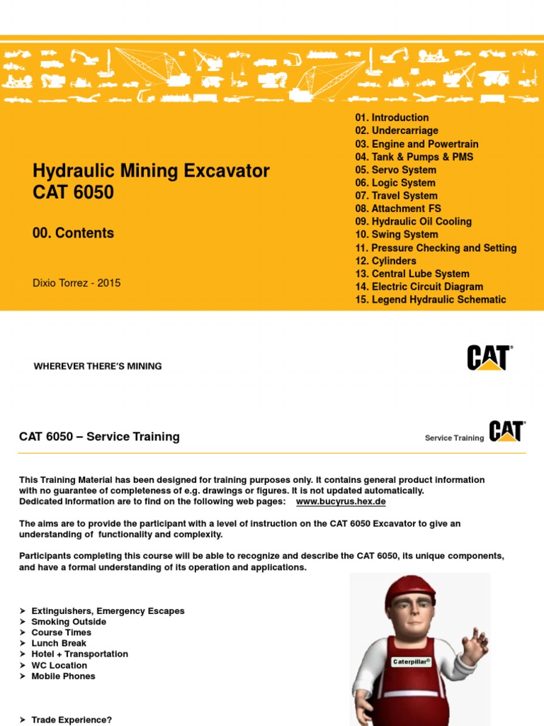 Hydraulic Mining Excavator CAT 6050: 00. Contents | PDF