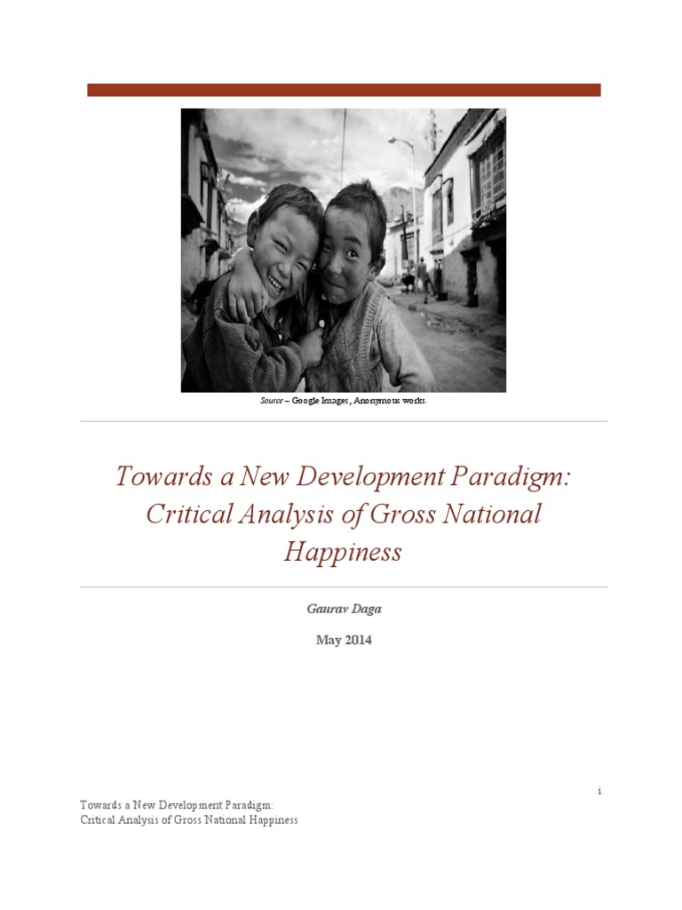 Critical Analysis of Gross National Happiness | PDF | Quality Of Life ...