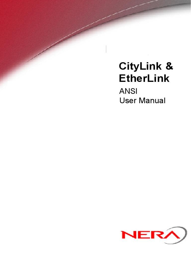 CityLink & EtherLink ANSI Manual | PDF