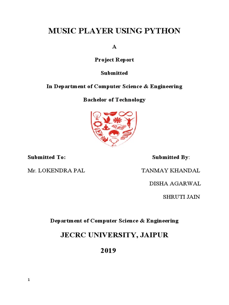 Music Player Using Python | PDF