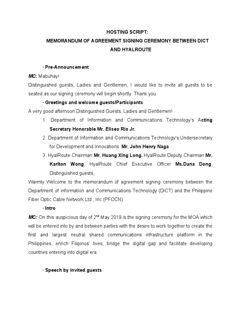 MoA Hosting Script PDF | PDF