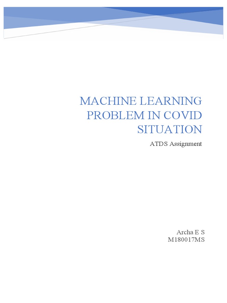 Machine Learning Problem in COVID Situation | PDF