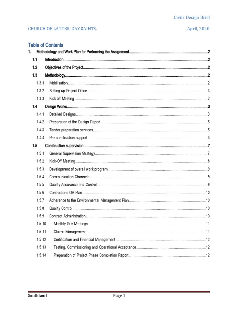Civil Engineering Services Brief | PDF