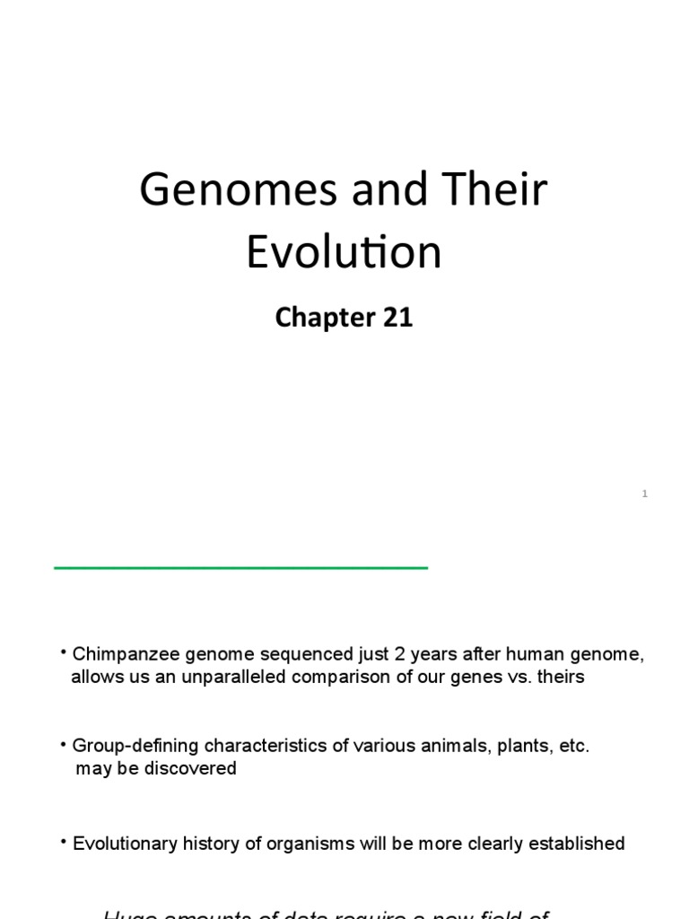 Genomes and Their Evolution | PDF | Human Genome | Genome