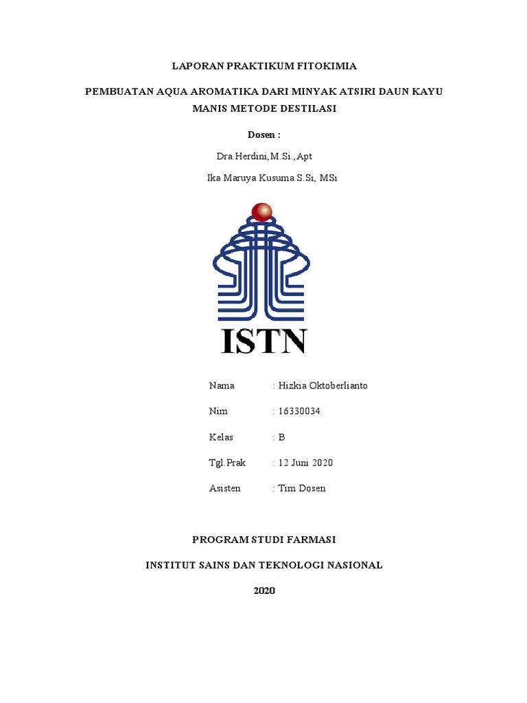 Laporan Praktikum Fitokimia | PDF