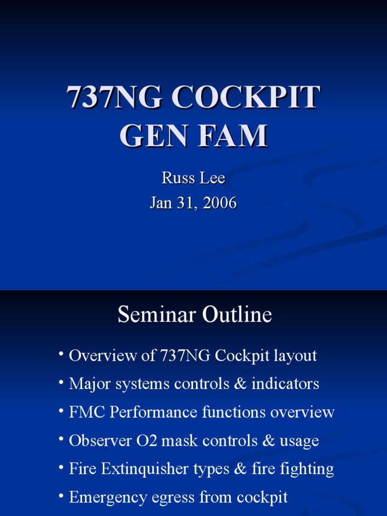 737NG Genfam Presentation | PDF | Cockpit | Transport