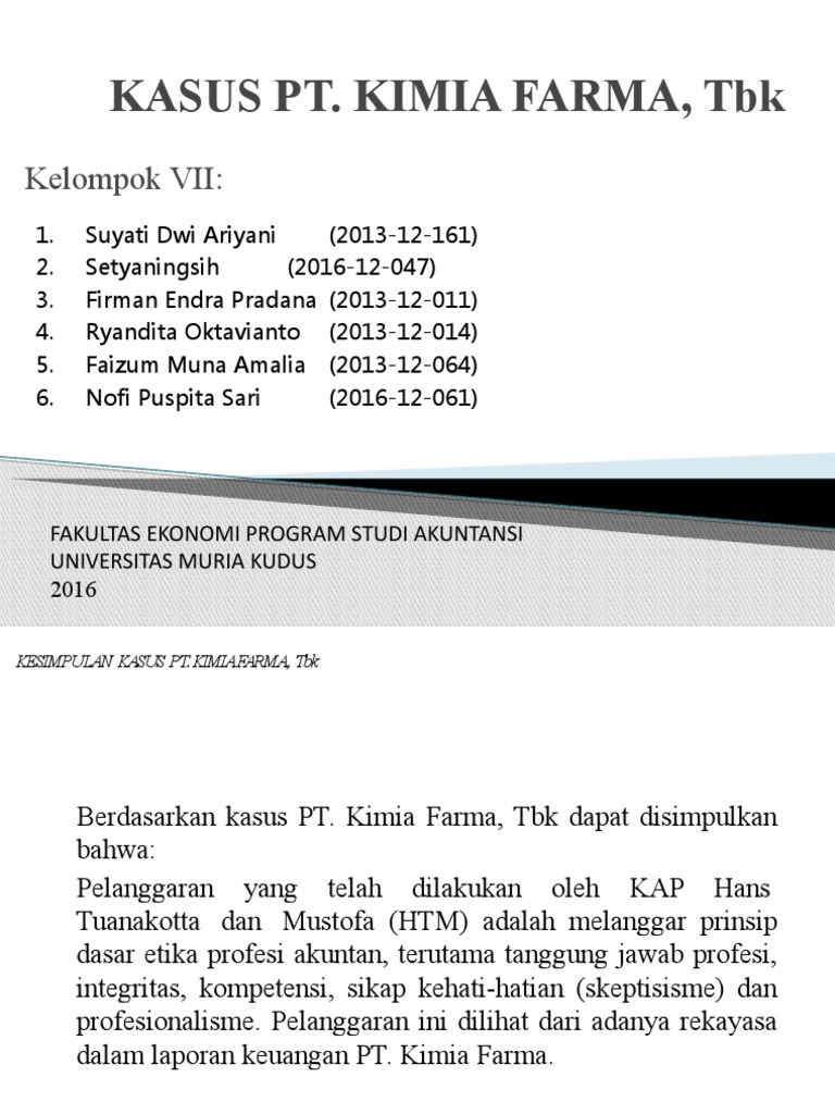 Kasus Pt Kimia Farma Pdf