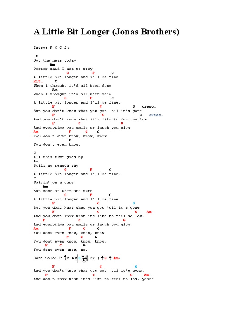A Little Bit Longer | PDF