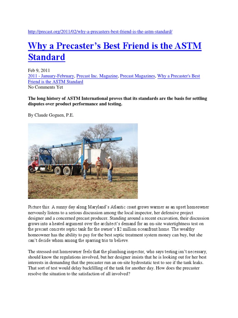 Astm For Precasters PDF | PDF | Precast Concrete | Concrete
