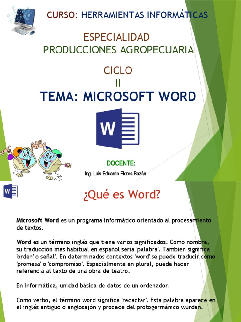 Presentacion Word | PDF | Microsoft Word | Microsoft Office