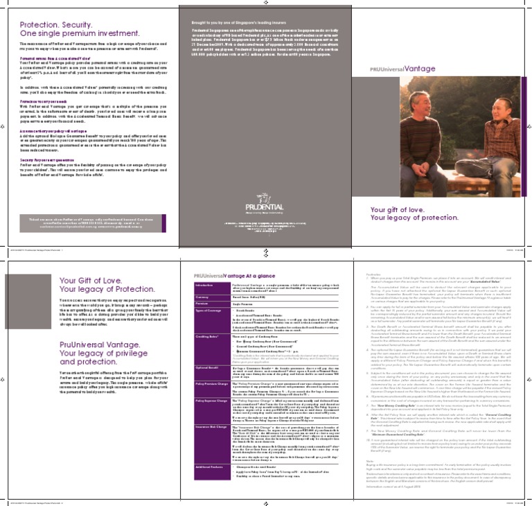 PruUniversal Vantage Brochure | PDF | Life Insurance | Insurance