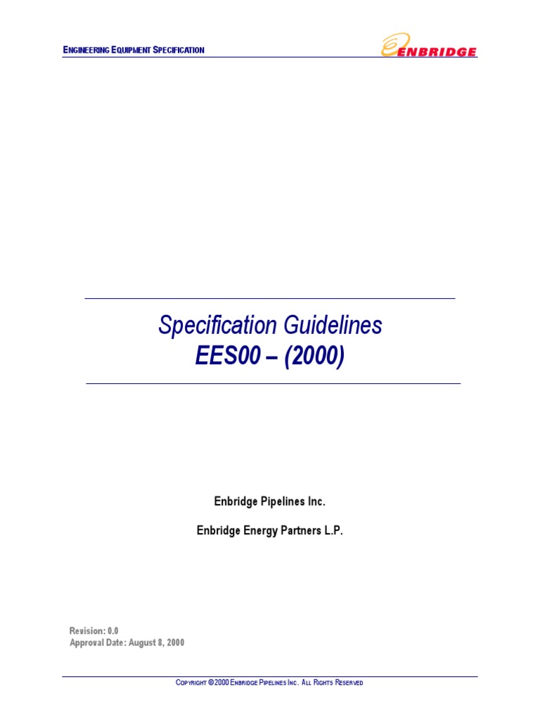 Specification Guidelines: Enbridge Pipelines Inc. Enbridge Energy ...