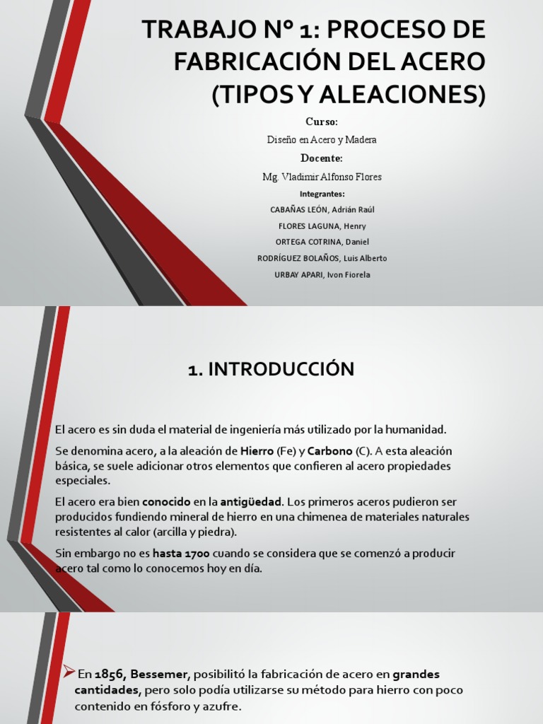 Grupo 7 - Proceso de Fabricacion Del Acero | PDF | Aleación | Acero