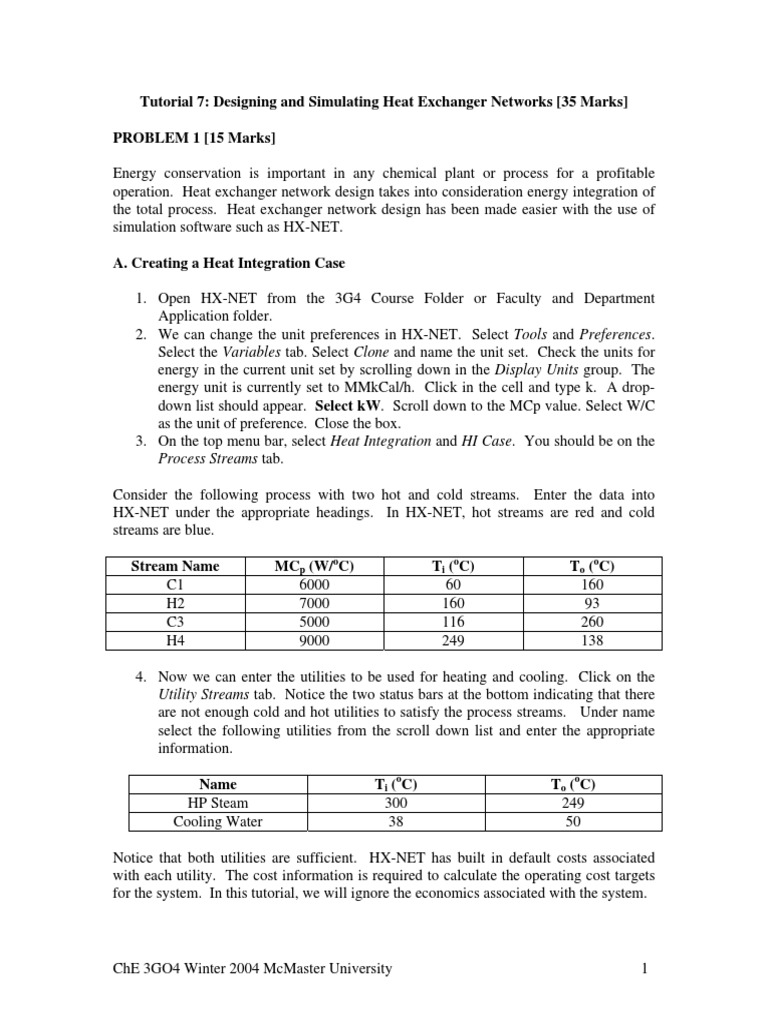 Designing and Simulating Heat Exchanger Networks | PDF | Heat Exchanger | Computing