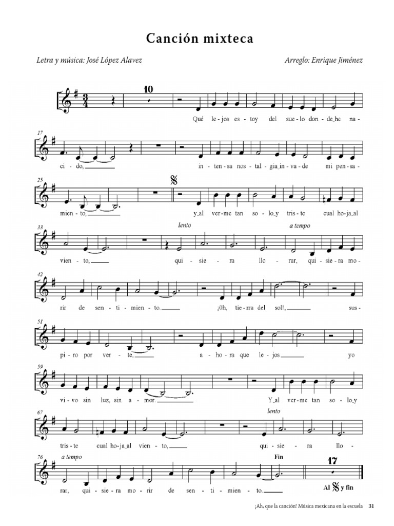 Canción Mixteca | PDF