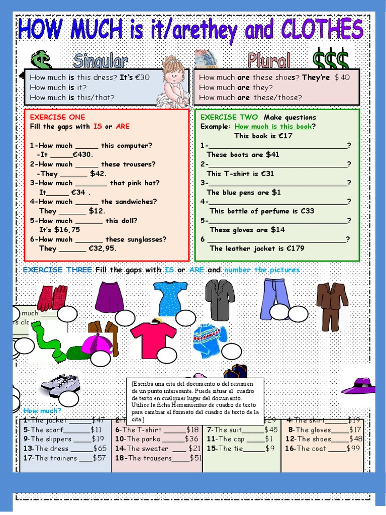 Clothes Price Worksheet for ESL | PDF | Dress Codes | Consumer Goods