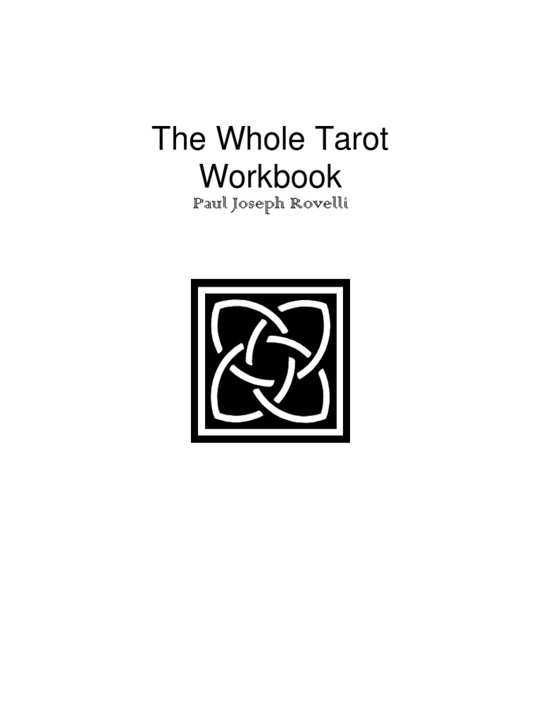 The Whole Tarot Workbook (Scanned) PDF | PDF